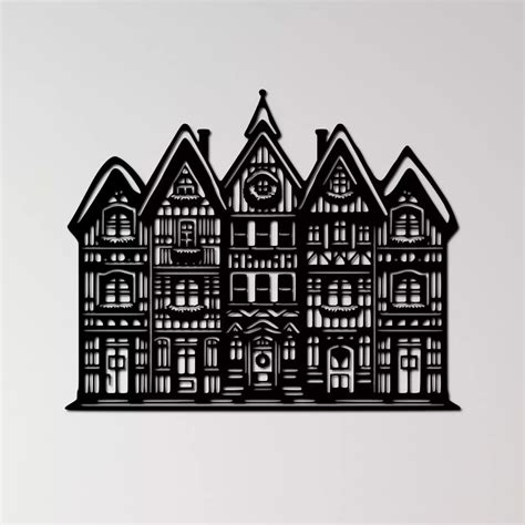 Файл Stl Настенное искусство Рождественская улица 🖼️ ・3d модель для печати скачать・cults