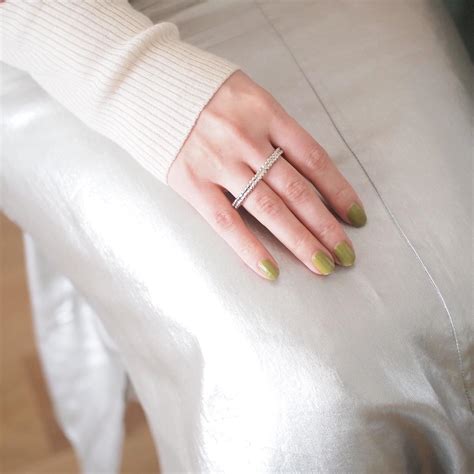 Aderbijoux Cut Steel Double Finger Ring