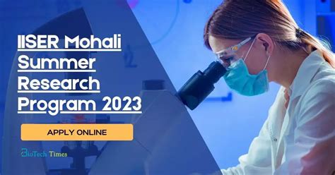 Iiser Mohali Summer Research Program 2023 Artofit