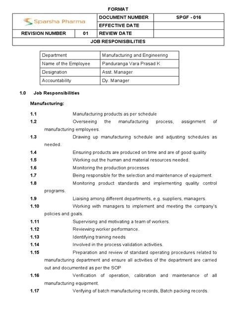 Format Document Number Spgf 016 Effective Date Revision Number 01