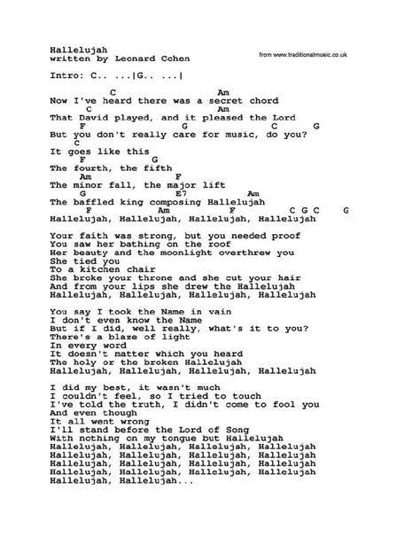 Hallelujah Chords Pdf