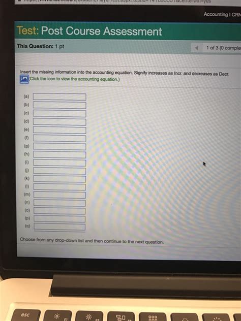 insert the missing information into the according