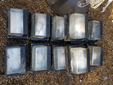 Thorlux Glass Bulkhead Lights Fenori Street Furniture Salvage Prop