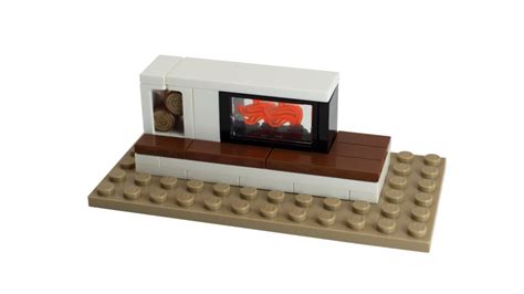 Lego Moc Modern Fireplace By Felixrebricks Rebrickable Build With Lego