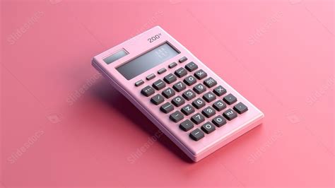 A Calculator With Mathematical Charts On The Powerpoint Background For