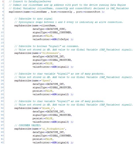 Data Engine Access From Codesys