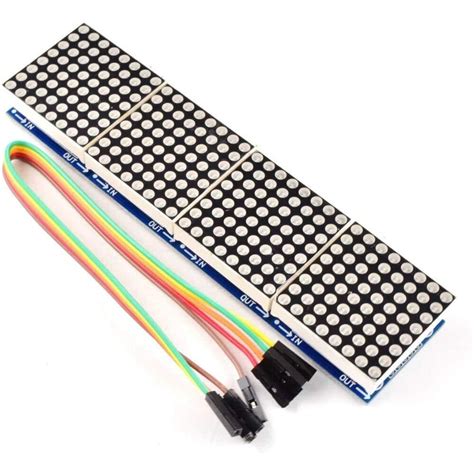 Rectangle Max7219 Led Dot Matrix 4 In 1 Display With 5p Line Module