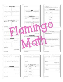 Expressions Equations And Inequalities Guided Notes Algebra Unit