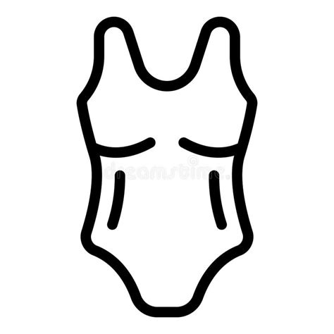 Black And White Line Art Of A Swimsuit Stock Vector Illustration Of