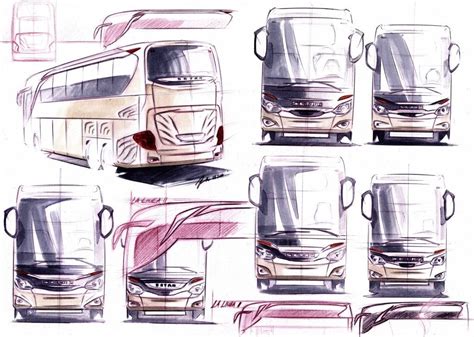 Setra Coach Concept Drawing Ulm Germany Bus Commercial Vehicle