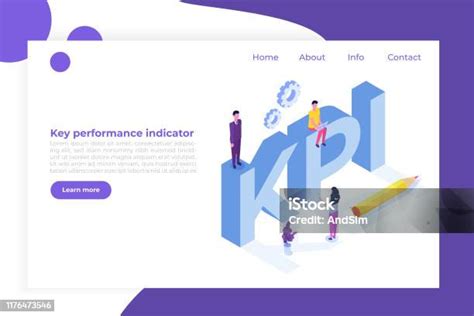 Kpi 핵심 성과 지표 비즈니스 컨설팅 아이소메트릭 개념 벡터 그림입니다 개선에 대한 스톡 벡터 아트 및 기타 이미지 개선