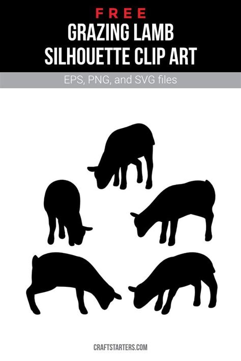 Free Grazing Lamb Silhouette Clip Art Artofit