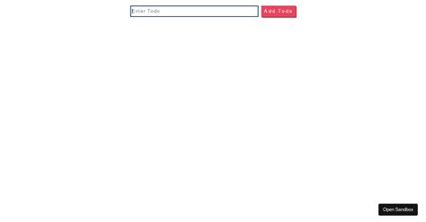 Todo Strikethrough Codesandbox