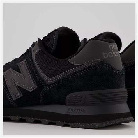 Mens Wide Fit New Balance Ml574eve Running Sneakers Exclusive Black New Balance Wide
