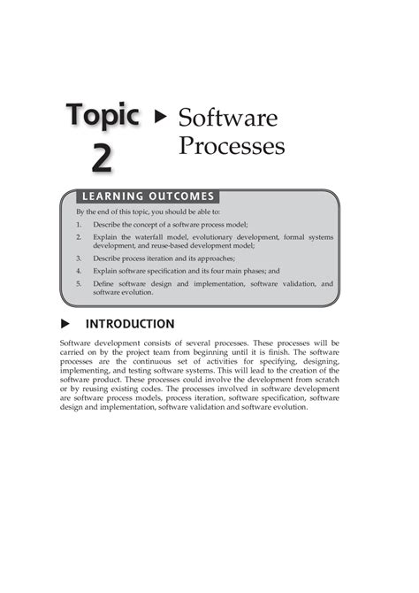 Software Processes In Software Engineering Docsity