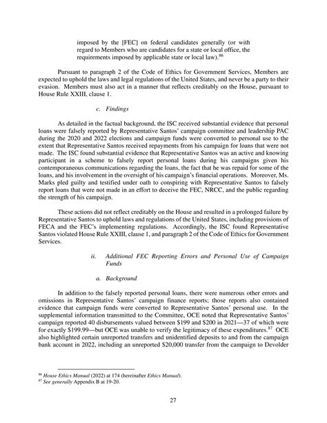 Read The House Ethics Committee Report On George Santos The New York