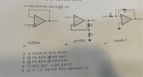 전자회로 반전증폭기전압플로워비반전증폭기 지식in