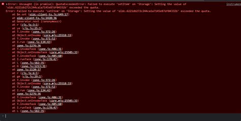 quoteexceedederror from localstorage · issue 466 · authts oidc client