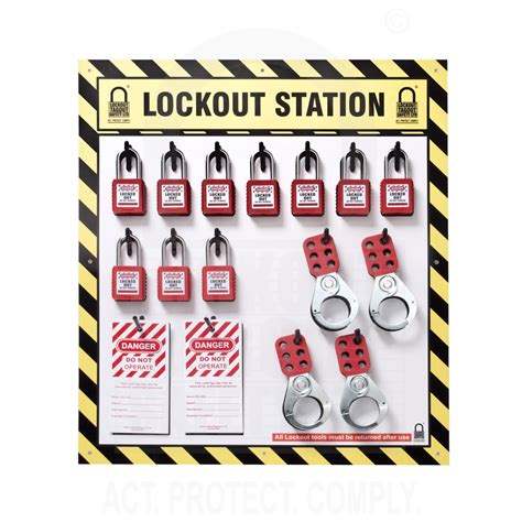 Lbprem10 C Premium Lock Board 10 Capacity Custom Lockout Tagout