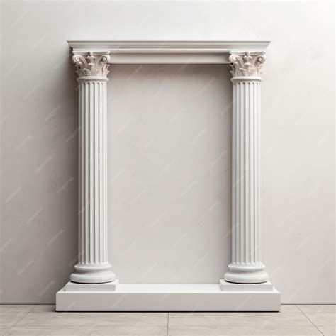 premium photo white 3d pillar podium column platform