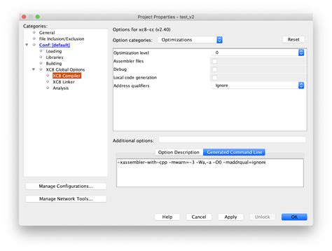 4 7 1 2 2 XC8 Compiler Optimizations Options