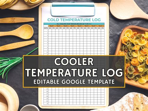 Cooler Temperature Log Temperature Safety Record Cooler Temperature