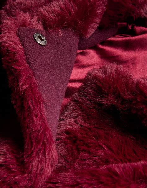 Faux Fur Collared Coat