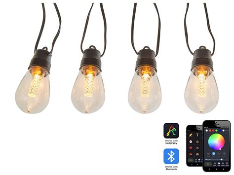 Girlanda świetlna ogrodowa ciepło biała 15 x G40 Smart LED 12 5 m IP 44