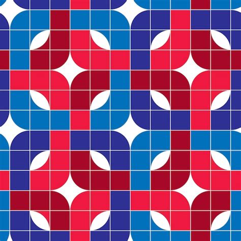 Premium Vector Ornate Tiles Seamless Pattern Geometric Vector Background