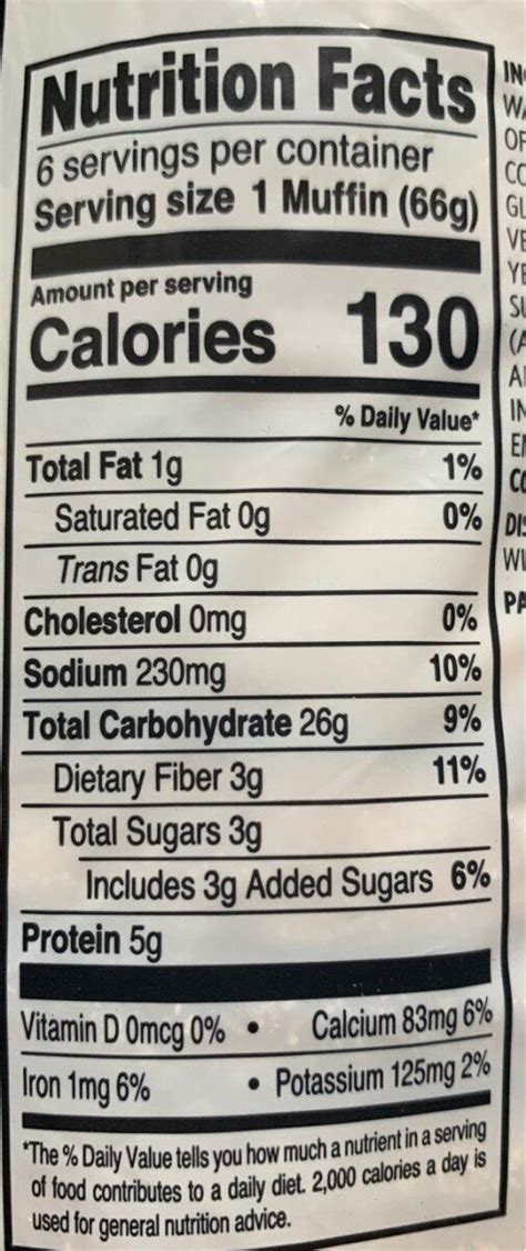 Whole Grain Muffin Calories