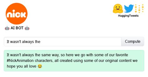 Huggingtweets Nickelodeon · Hugging Face
