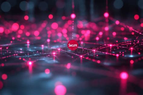 Futuristic Network Conveying Secure Data Transfer And Protection In Cyberspace With Glowing