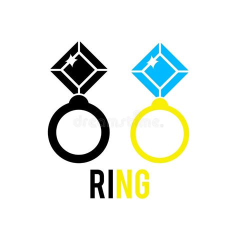 Diamond Engagement Ring Vector Icon Stock Vector Illustration Of