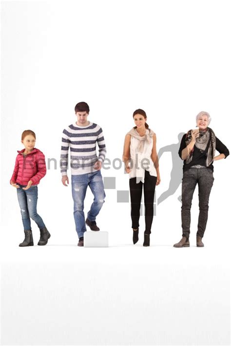 Bundle Casual Posed Renderpeople