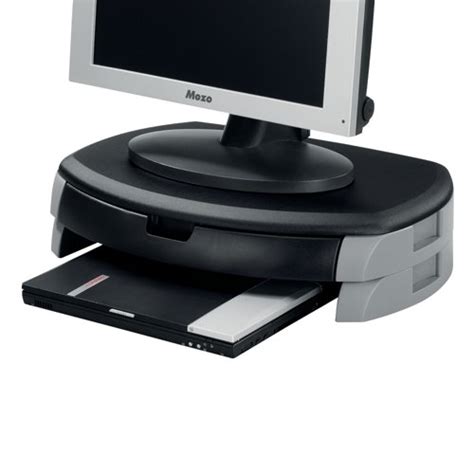 Q Connect Monitor Printer Stand With Storage Drawer Black KF20081 KF20081