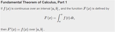 Fundamental Theorem Of Calculus A Tale Of Two Parts The Math Doctors