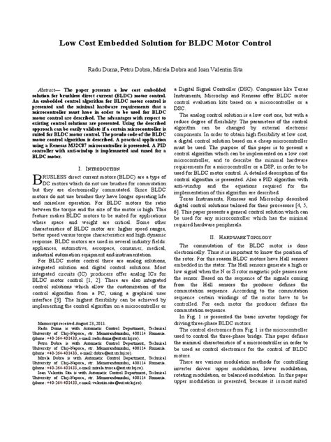 Pdf Low Cost Embedded Solution For Bldc Motor Control Dokumentips