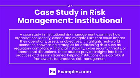 Case Study In Risk Management Institutional Notes Practice