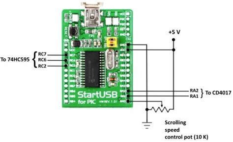 Led Dot Matrix Moving Message Display Board Circuit Diagram Circuit