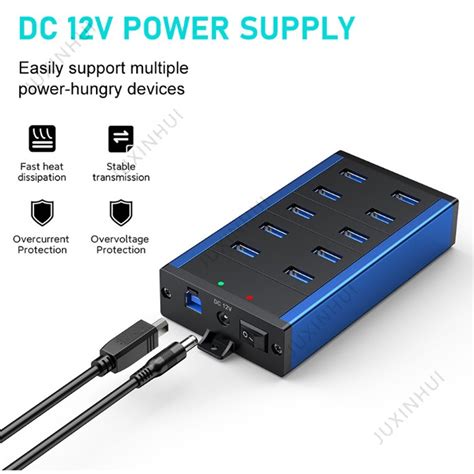 Sipolar 1016 Usb 30 Rechargeable Hub Desktop Usb Disk Phone Expansion