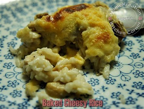 Homekreation Kitchen Corner Baked Cheesy Rice