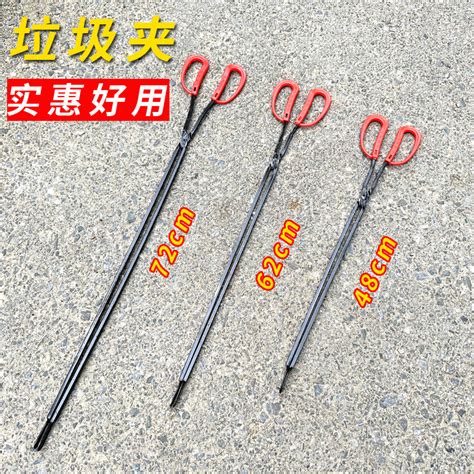 垃圾夹长柄扁头火钳垃圾钳拾物器手工铁钳烧烤炭钳煤饼烧饼夹环卫 虎窝淘