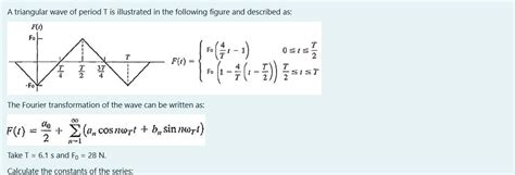 Solved A Triangular Wave Of Period T Is Illustrated In Chegg