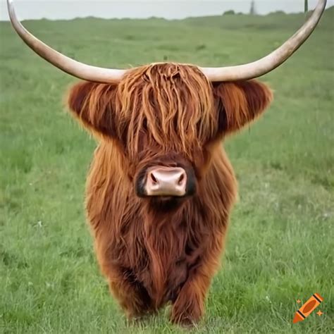 Highland Cattle Participating In A Race On Craiyon