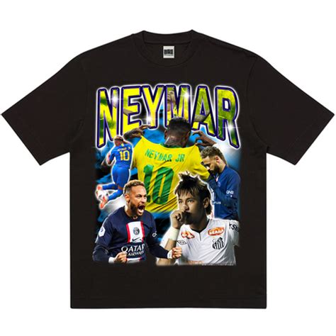 Neymar Junior Tshirt Retro Football Gang
