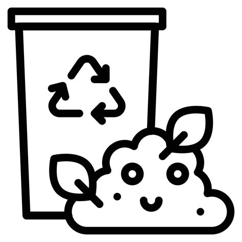 Compost Icon Best Quality Outline Symbol Icon Vector Illustration