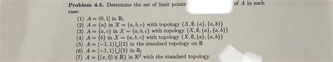 solved of a in each problem 4 5 determine the set of limit