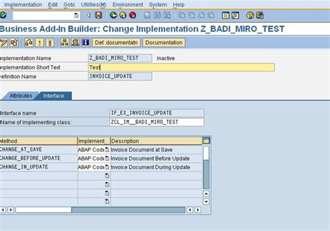 ABAP Implement BADI SE18 SE19