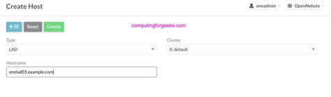 Opennebula Lxd Node Installation On Debian Computingforgeeks