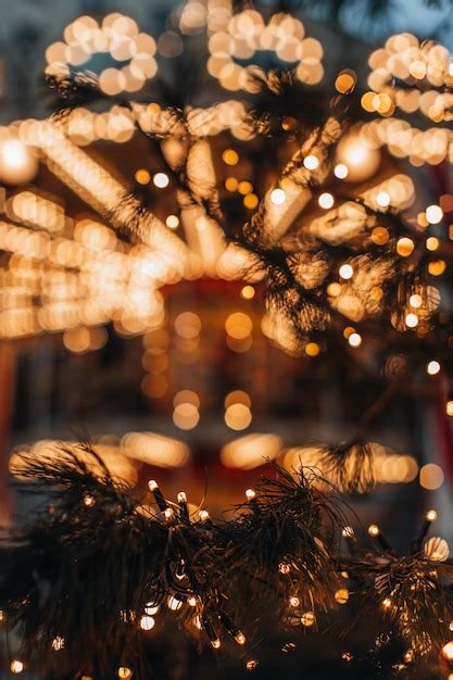 Premium Photo Golden Magic Glittering Bokeh Lights Of Festive New